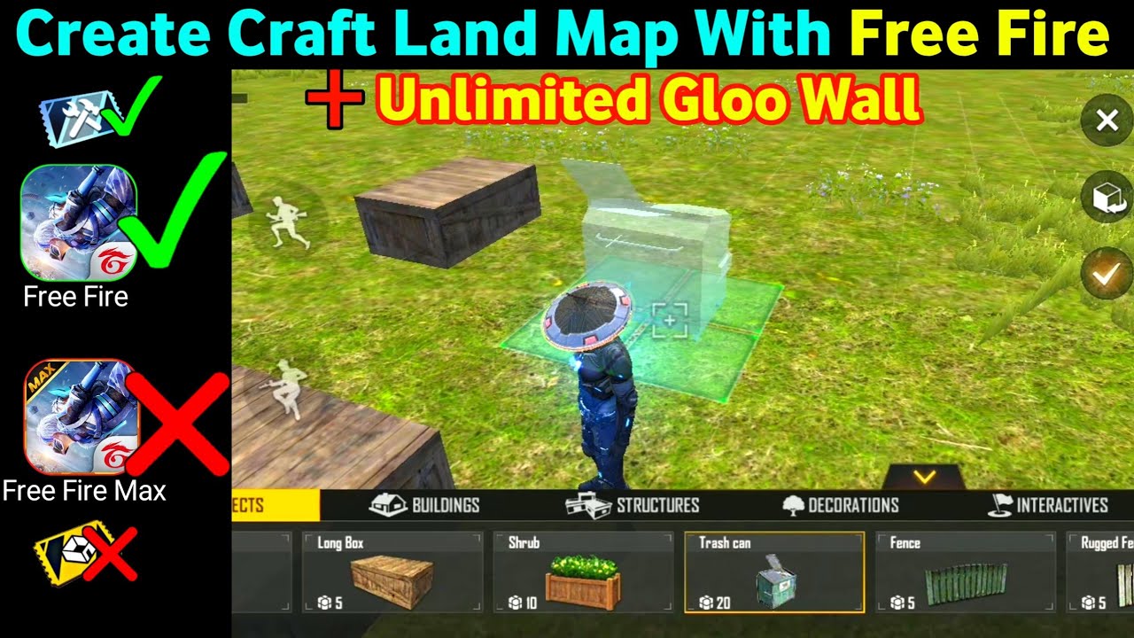 HOW TO MAKE MY OWN CRAFT LAND MAP IN FREE FIRE | CREATE MAP WITHOUT ...
