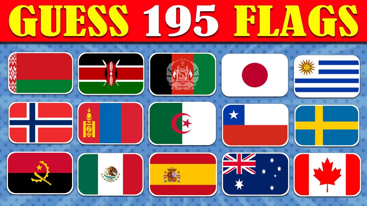 Guess 195 Flags In 1 Seconds | Flags Quiz - YouTube