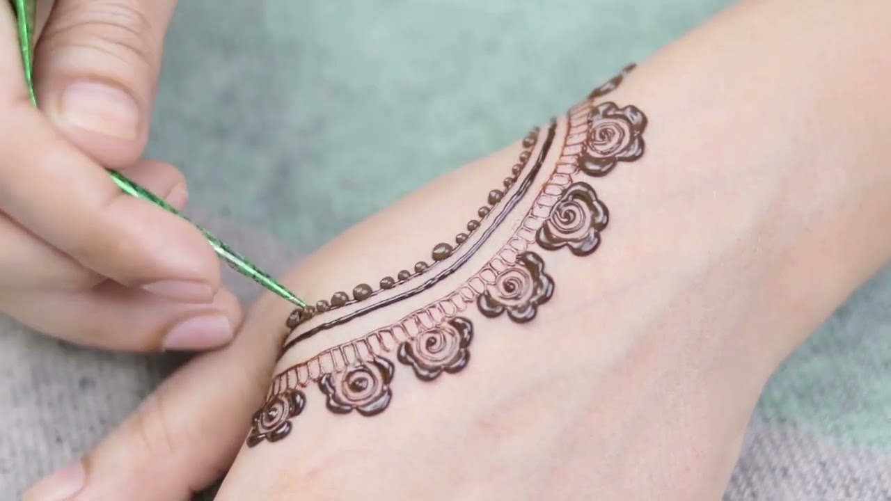 Simple backhand mehndi design | Easy mehndi design | fingers mehndi ...
