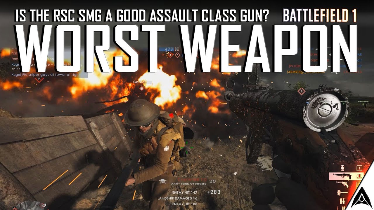 The Worst Weapon? - Battlefield 1 RSC SMG Review - YouTube