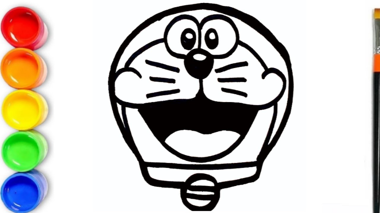 How to draw Doraemon Face - YouTube