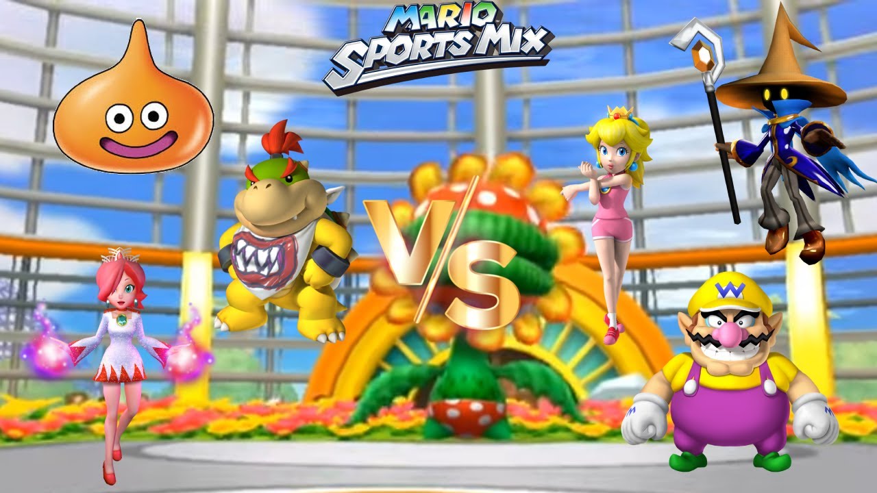 Mario Sports Mix Basketball: Team She-Slime vs Team Black Mage - YouTube