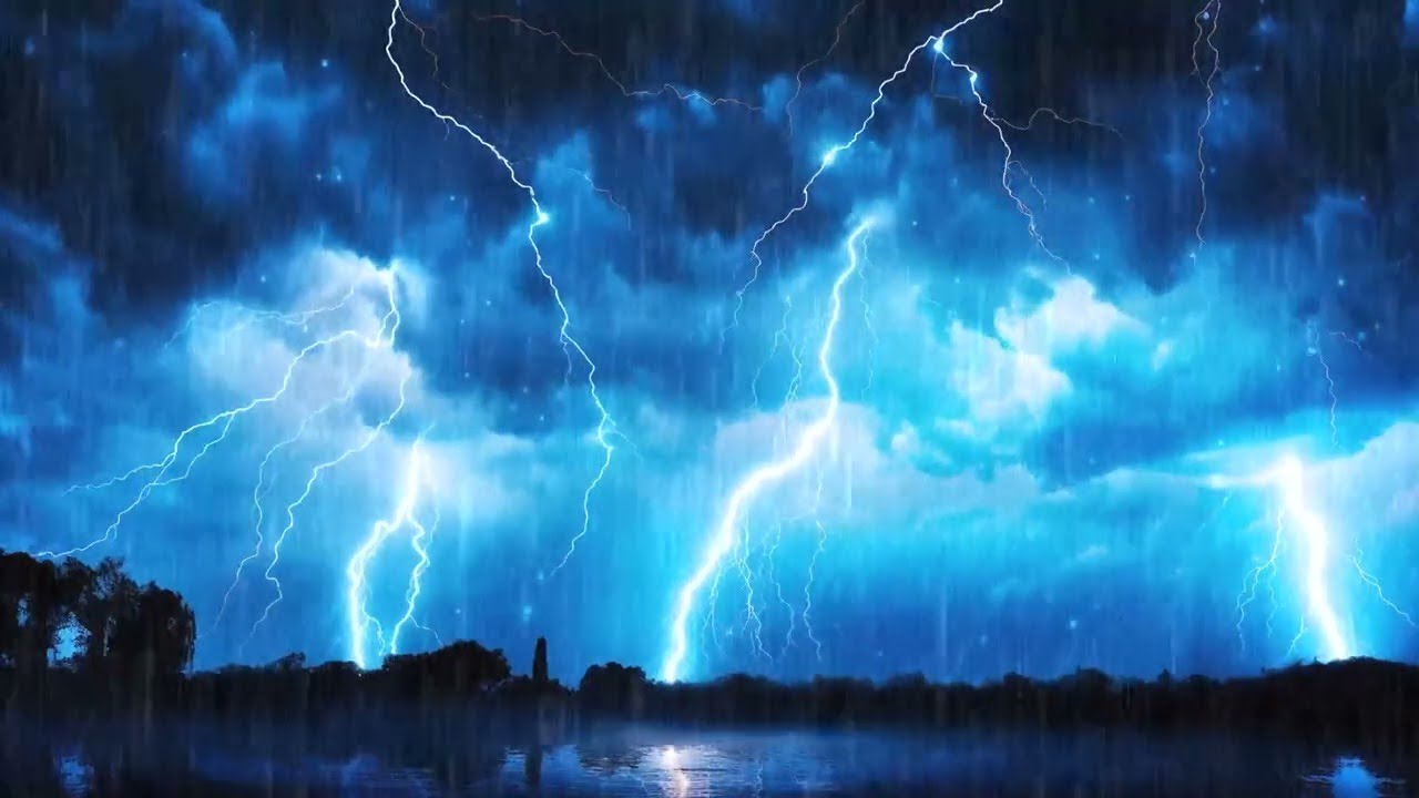 Heavy Rain and Thunder Sound for Sleeping 10 hours | Rain and Thunder Sound | Thunder Sound ...