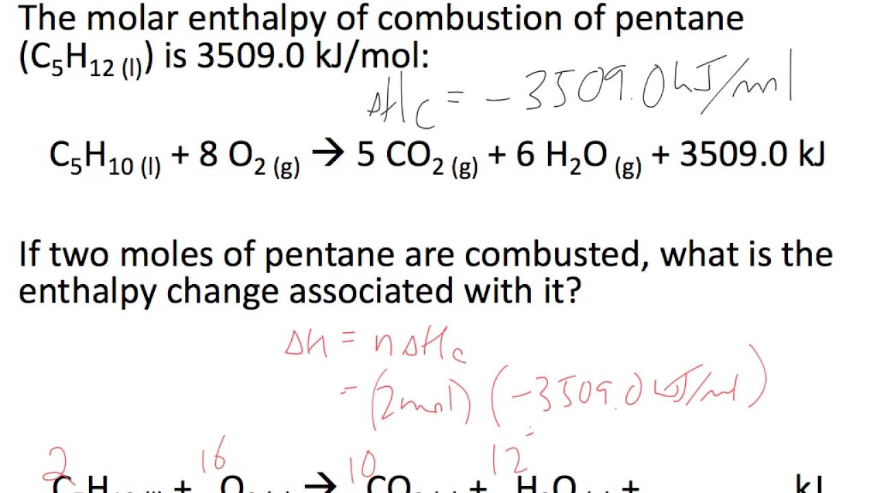 Molar Enthalpy Calculations YouTube
