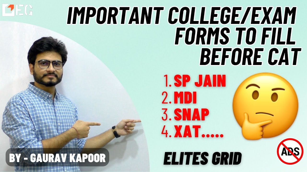 College forms to fill before CAT | Very important video for all MBA ...