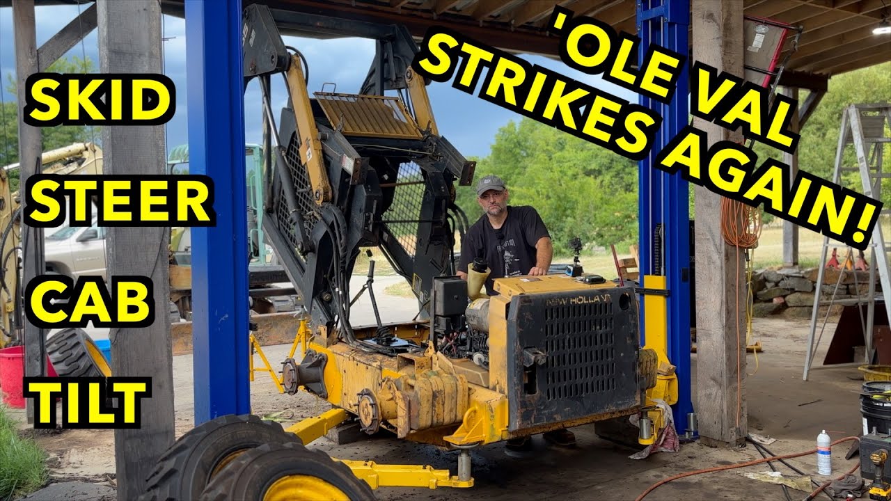 Tilting The Cab On A New Holland LX565 Skid Steer - YouTube