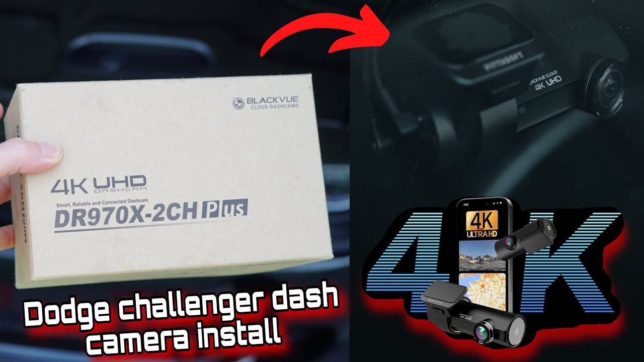 Dodge challenger front & rear dash camera install - YouTube