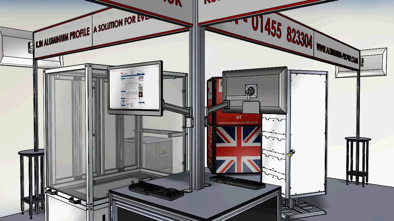 2018 MACH EXHIBITION STAND PLAN, SOLIDWORKS WALK-THROUGH - YouTube