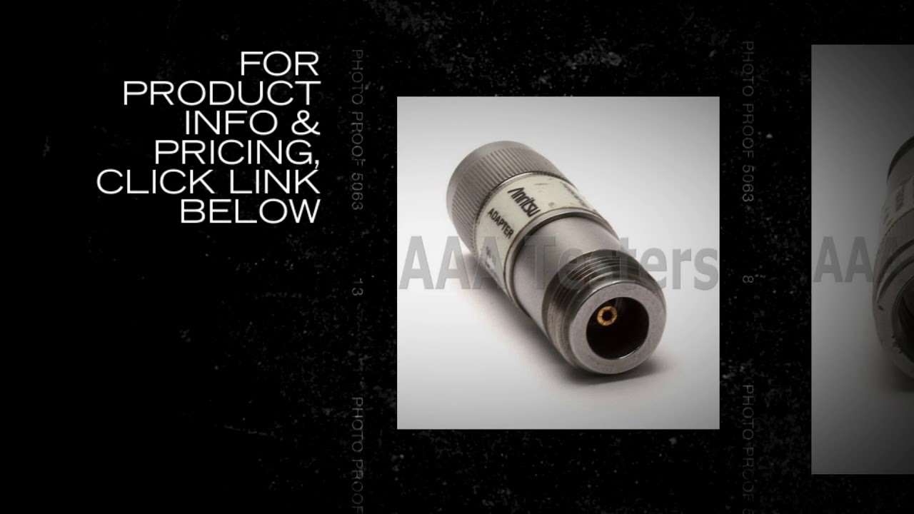 Anritsu 34RKNF50 Coax Adapter 50 Ohm DC to 20 GHz - YouTube