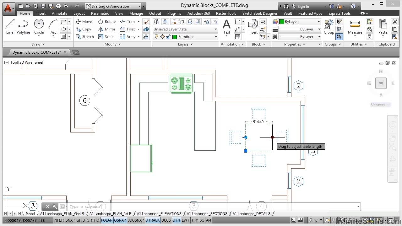 AutoCAD Construction Drawings Tutorial | Dynamic Blocks - YouTube