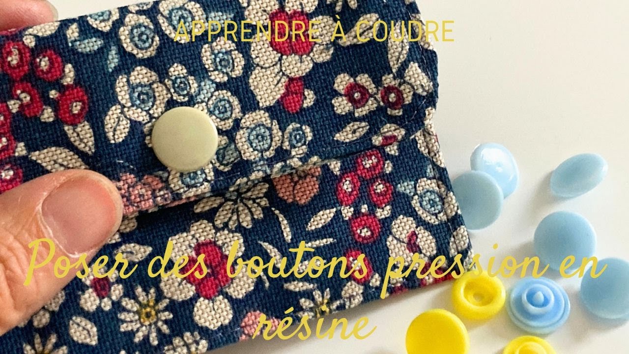 Comment poser des boutons pression en résine - YouTube