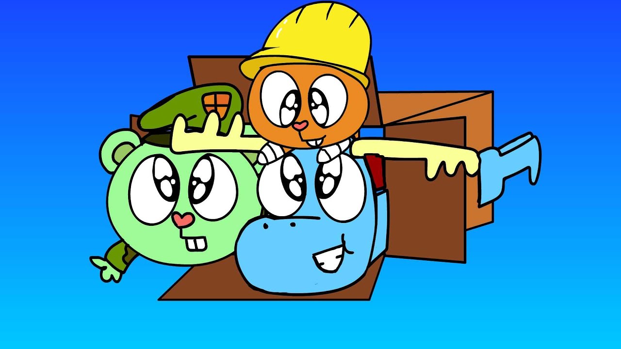 Happy Tree Friends Babies vs Box Animation | FLIPPY Vs FLAKY ANIMATION ...