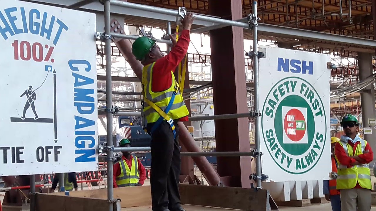 Work at Height Campaign by Mr. Padmakumar at Saudi Aramco Project - YouTube