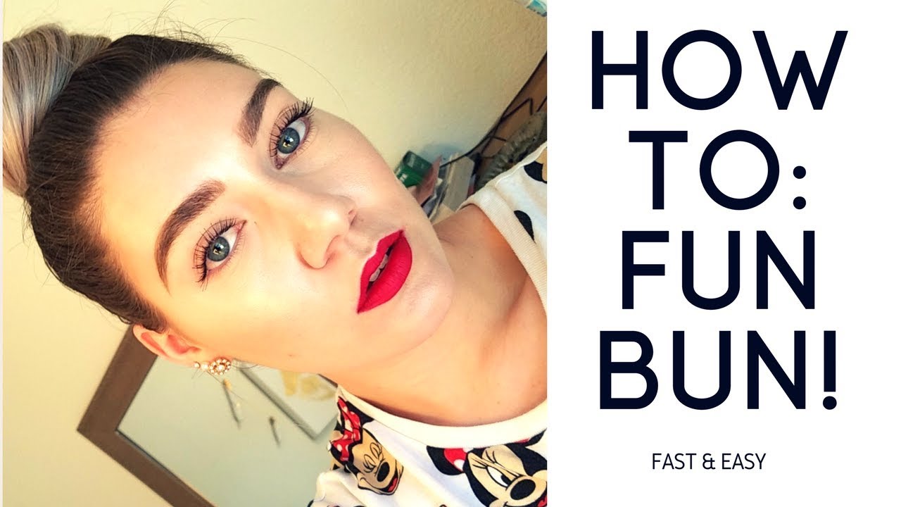 How To: Super Easy Fun Bun! - YouTube