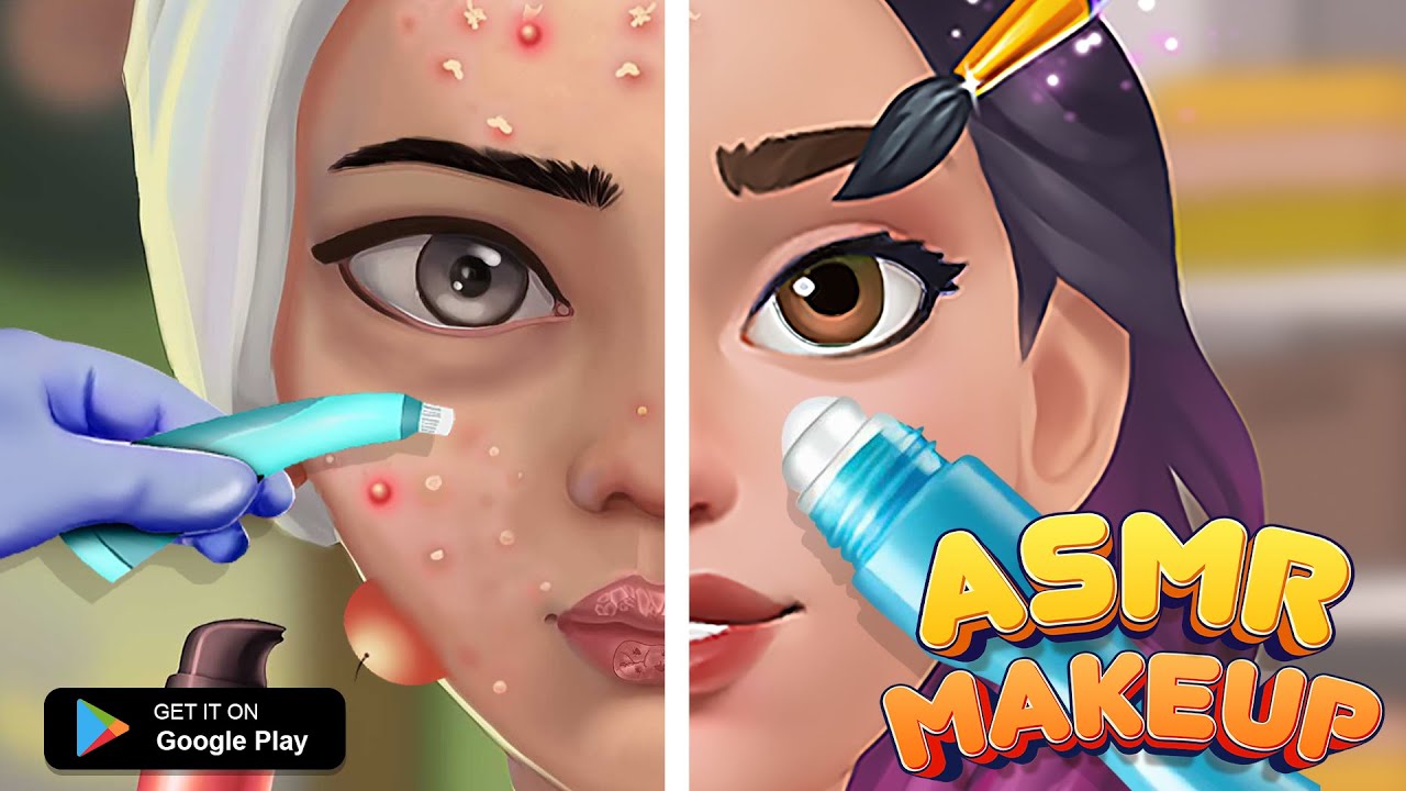 [ASMR] Face Transformation! Pimple and blackheads removal animation ...