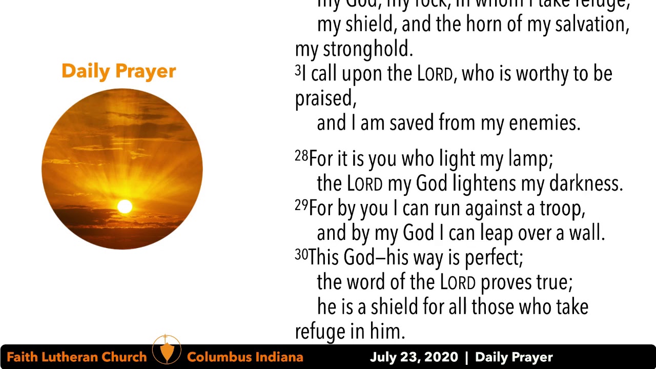 Daily Prayer—July 23, 2020 - YouTube