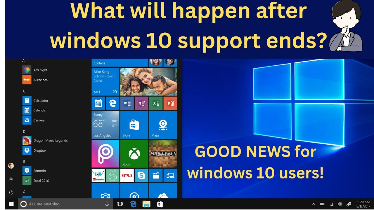 What will happen after windows 10 support ends? "GOOD NEWS " for ...