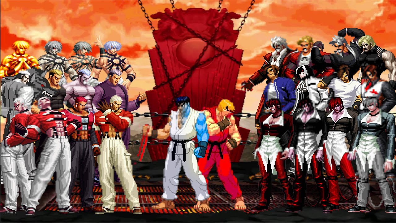 2 Street Fighter (ICE RYU & FIRE KEN) Vs Super The King Of Fighters ...