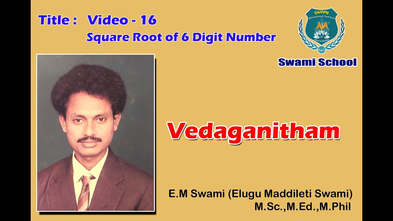 Video 16 Square Root Of 6 Digit Number YouTube
