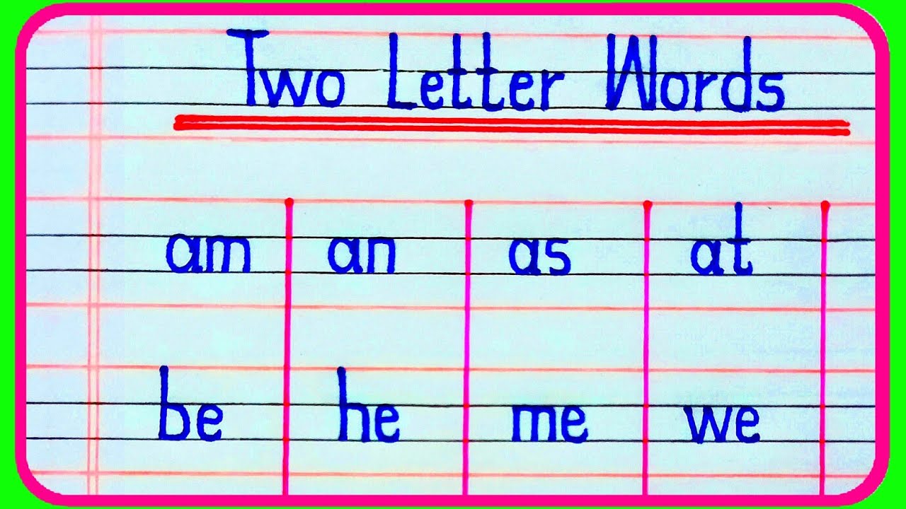 Two Letter Words | Two Letter Words in English | 2 Letter Words in ...