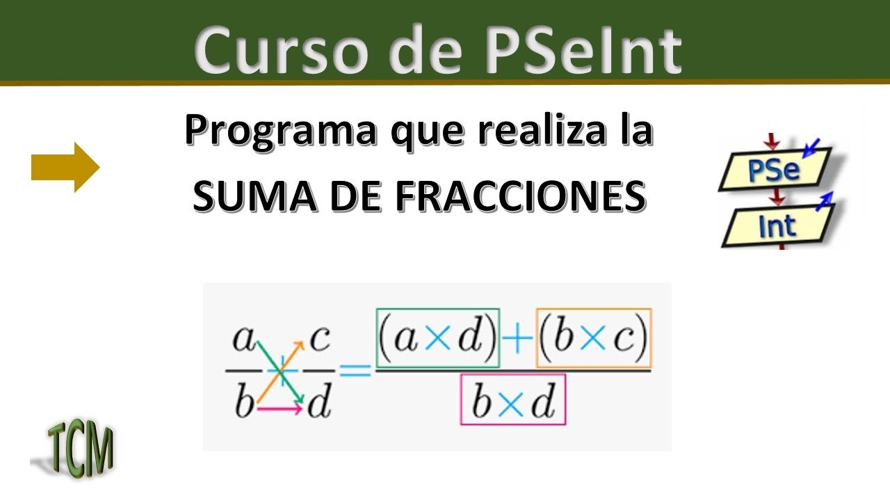 Curso de PSeInt .Suma de Fracciones (Resuelto) - YouTube