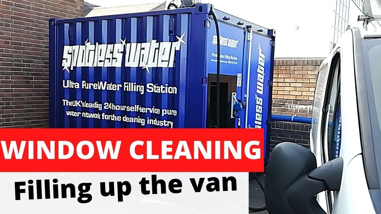 WINDOW CLEANING. Spotless water filling station - YouTube