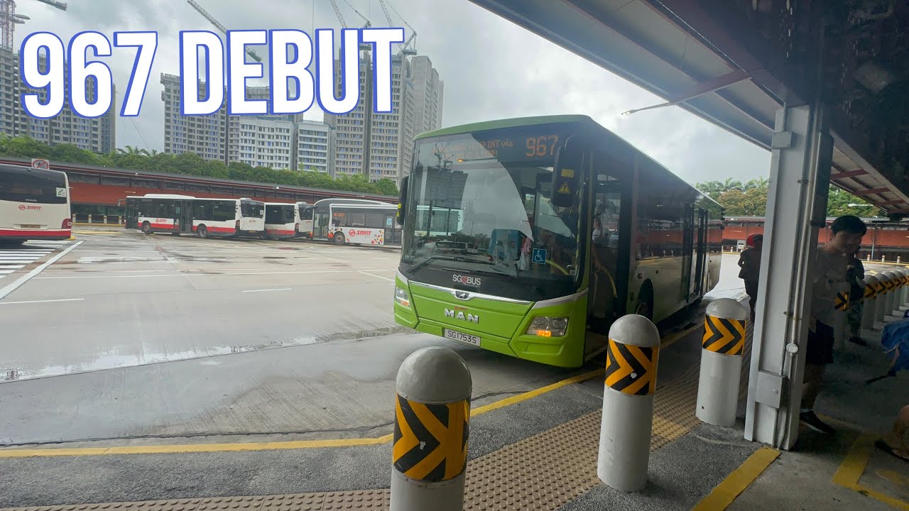 (DEBUT) SMRT Bus Service 967, SG1753S (Full Trip) - YouTube