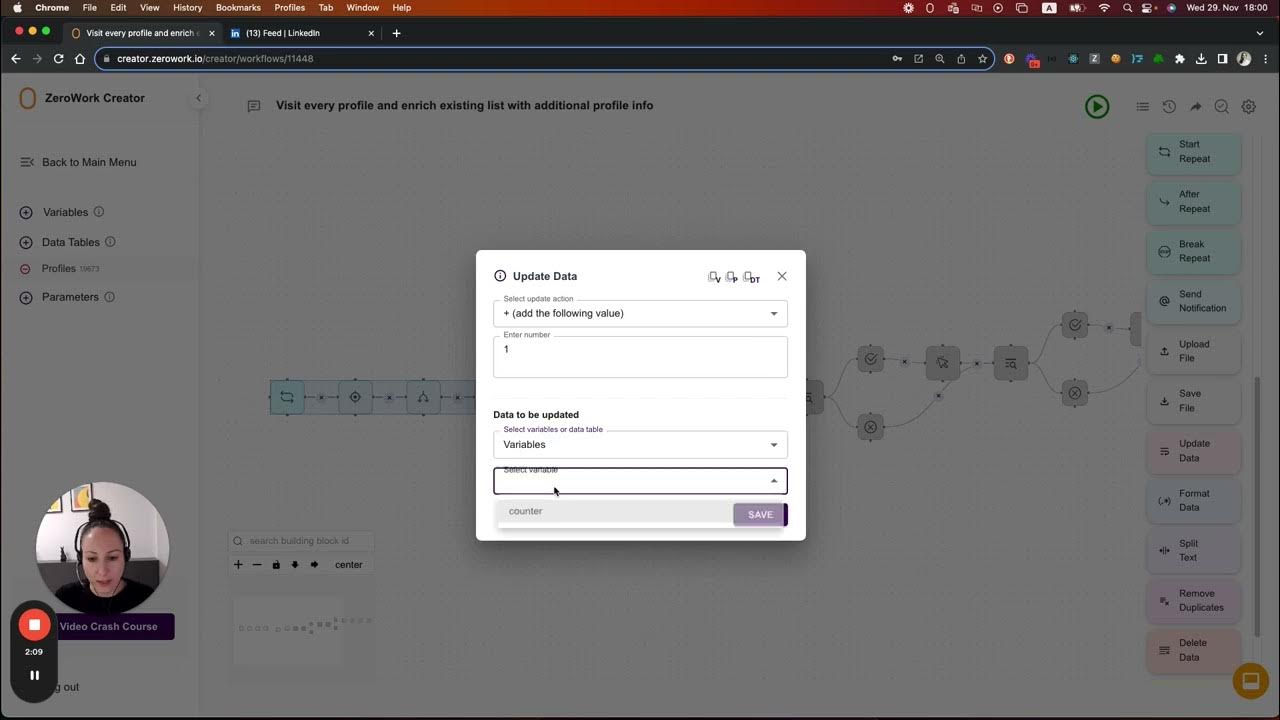 Make your TaskBot limit its actions per run in ZeroWork - YouTube