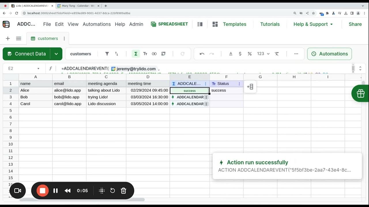 Automatically Create Google Calendar Events from Google Sheets - YouTube