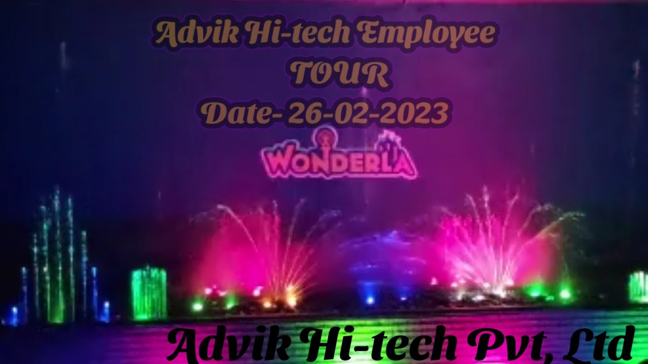 Advik Hi-tech Employee Tour WONDERLA , - YouTube