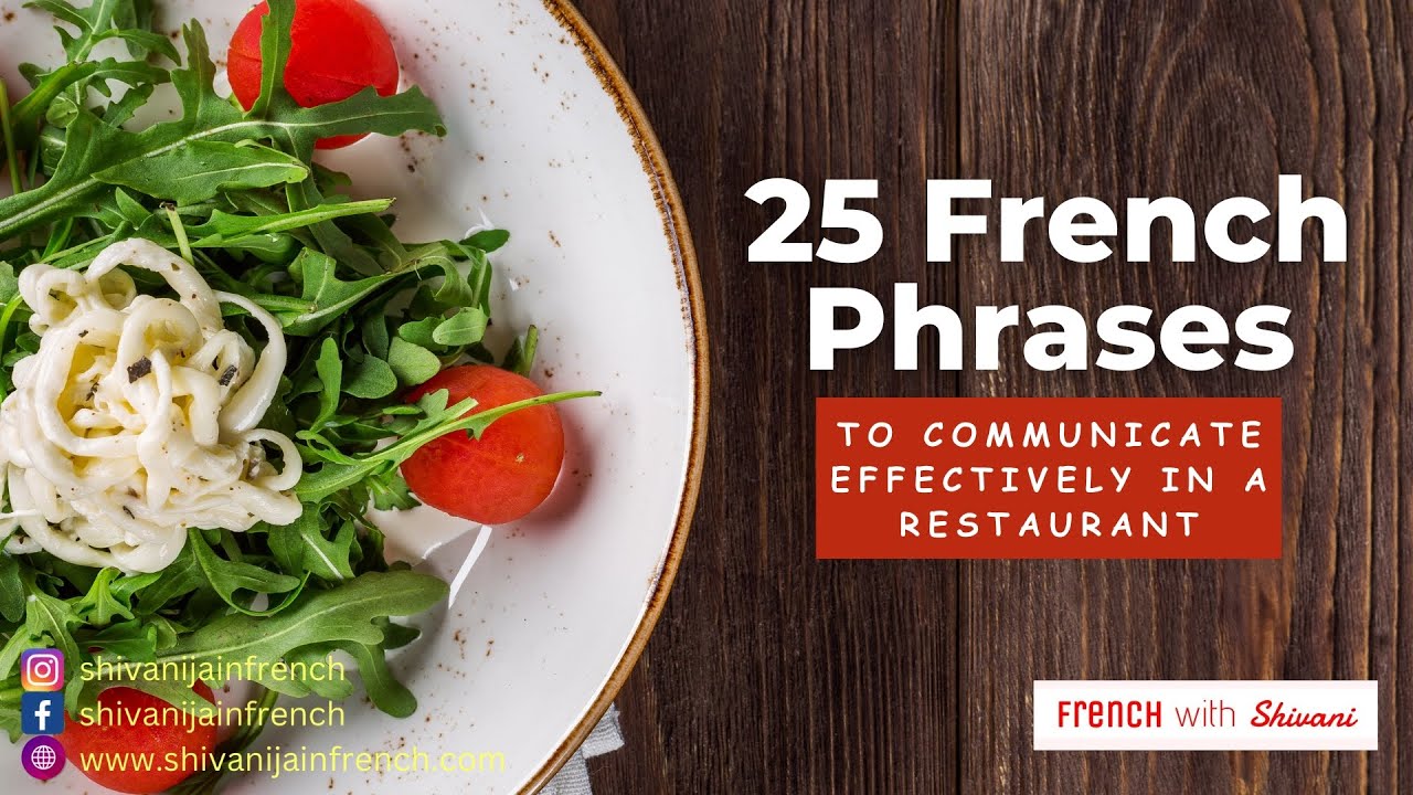 25 Useful French Phrases when at a restaurant. #frenchphrases # ...