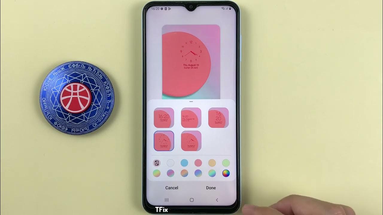 How to change lock screen clock style and color on Samsung A13 Android 12 - YouTube