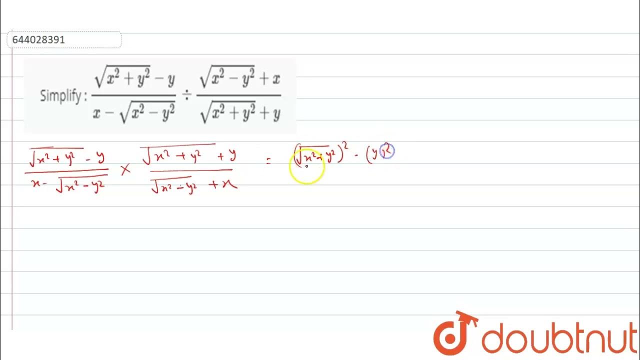 Simplify : (sqrt(x^(2)+y^(2))-y)/(x-sqrt(x^(2)-y^(2))) div (sqrt(x^(2)-y^(2))+x)/(sqrt(x^(2)+y ...