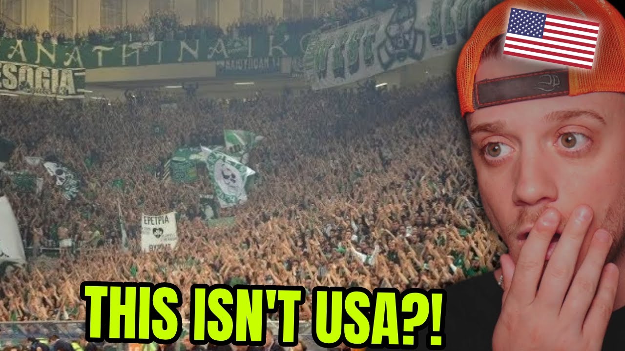 Basketball fans and atmosphere USA vs Europe (American Reacts) - YouTube