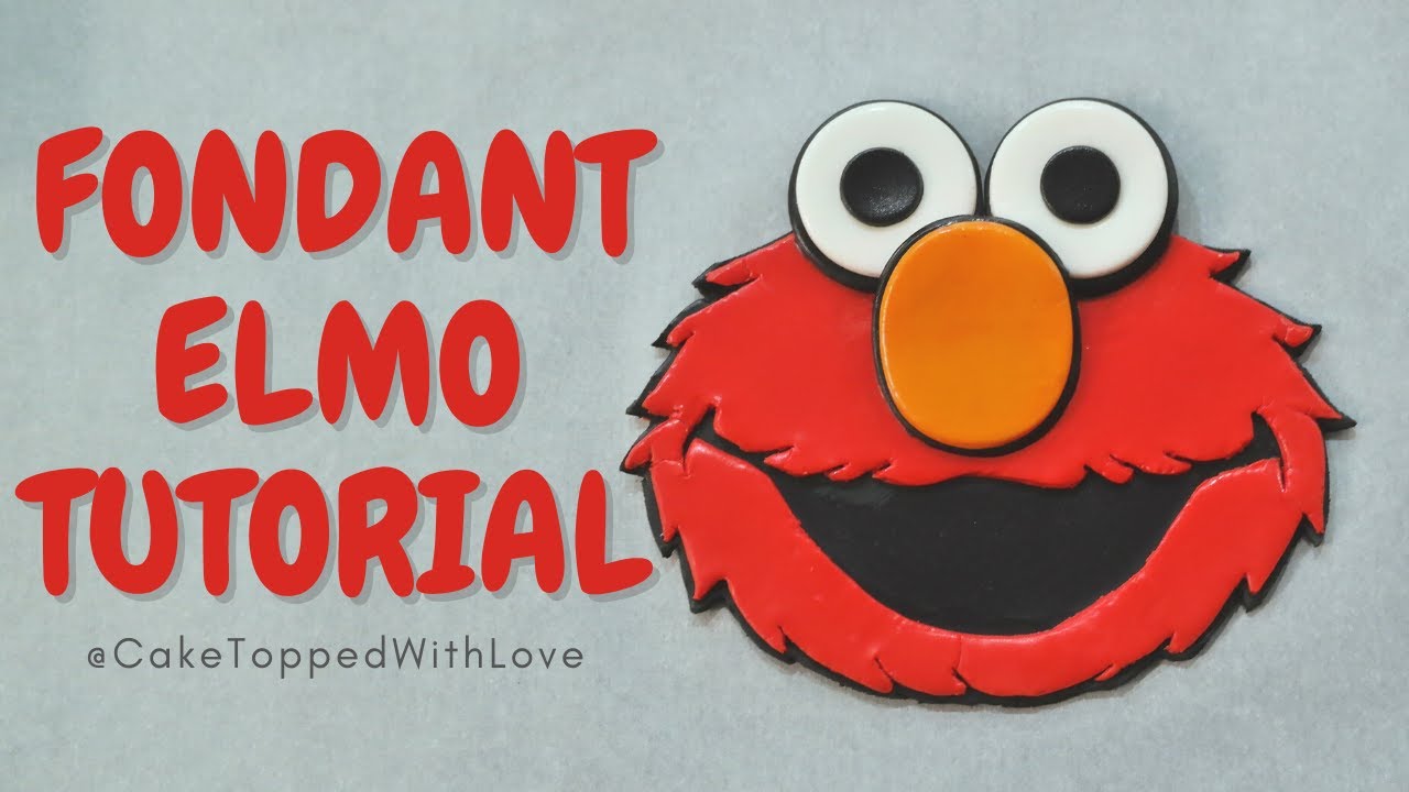 How to make ELMO out of FONDANT | Fondant Elmo Tutorial | Elmo Cake ...