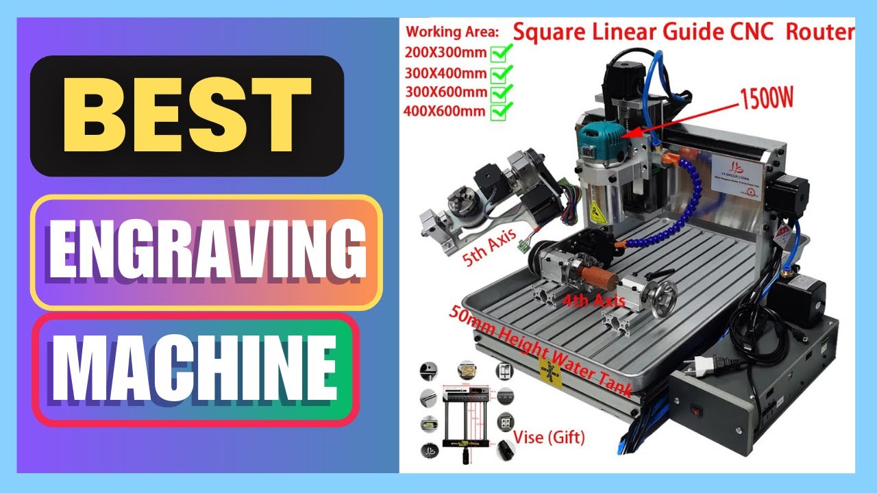 Best Mini Square Linear Guide 6040 5Axis 1500W USB CNC Machine Review ...