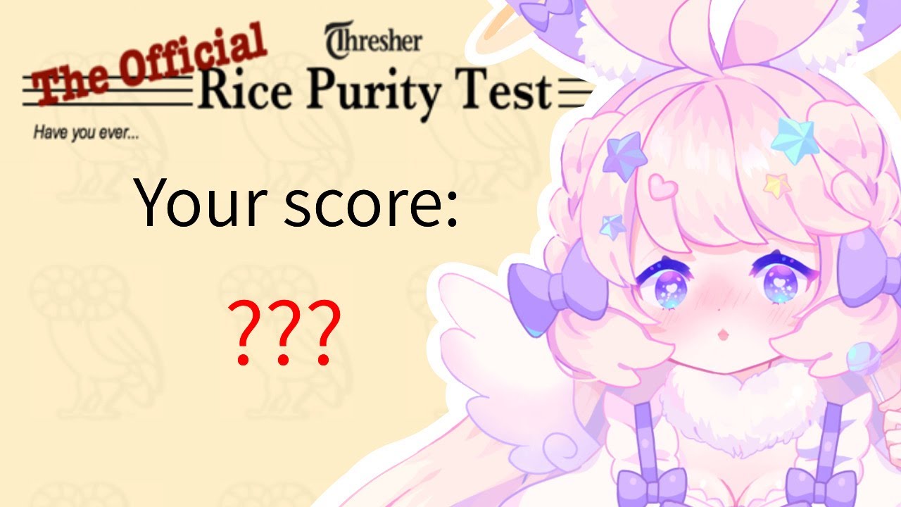Angel Vtuber takes Purity Test ┃Rice Purity Test - YouTube