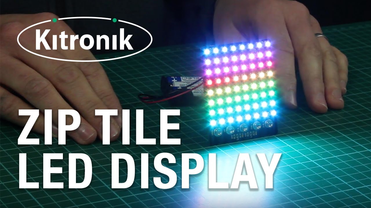 ZIP Tile LED Display for micro:bit by Kitronik - YouTube