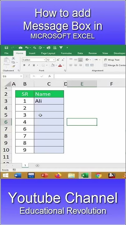 How to Create Message Box in Excel #Shorts - YouTube