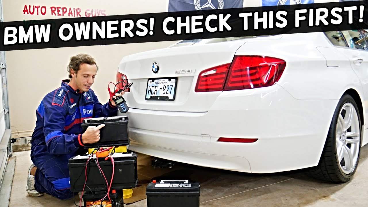 What Are The Symptoms Of Bad Weak Car Battery On BMW - YouTube