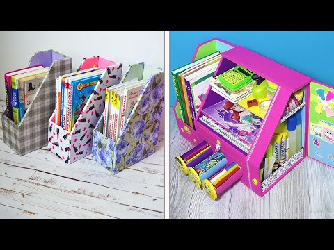 simple ideas diy storage organizers from cardboard - YouTube