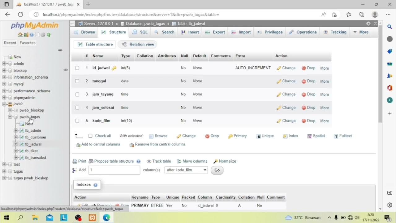 P12 Skema Relasi Database MySql di PHPMyAdmin | Pemrograman web dasar - YouTube