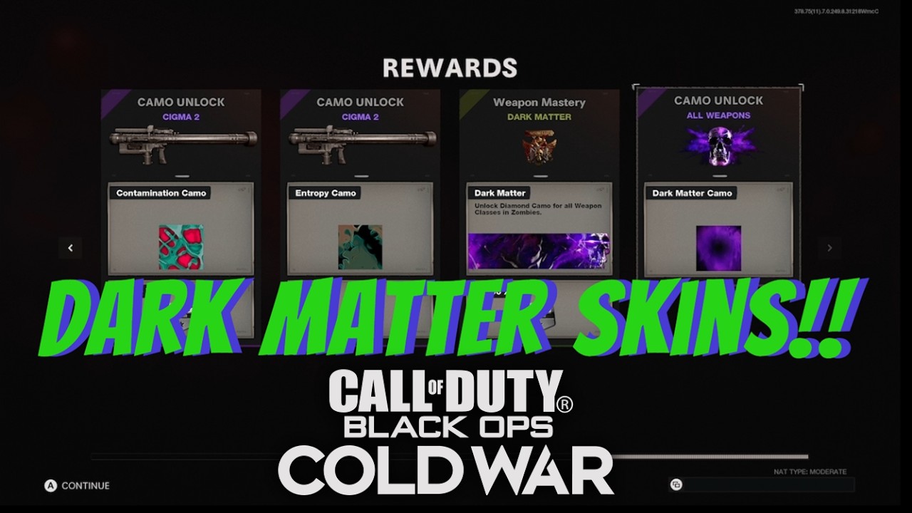 CoD Black Ops Cold War how to unlock Dark MATTER Zombies CAMOS!!! - YouTube
