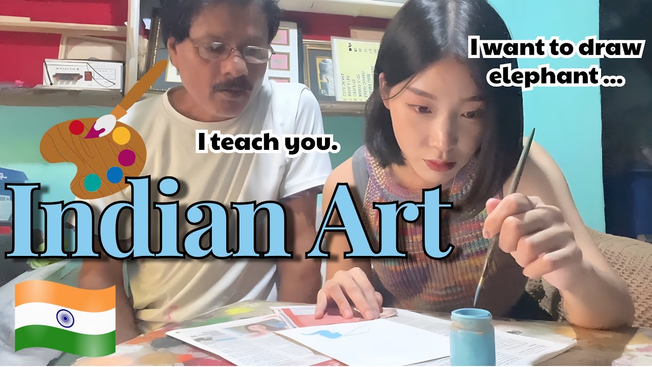 🇮🇳I tried Indian MEWARI ART Miniature Painting!Korean girl in Udaipur ...