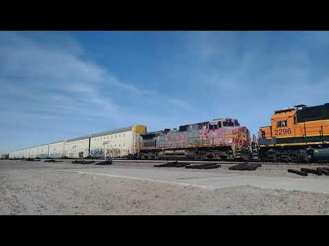 EB BNSF Manifest Train Feat Quad GP38-2 And Warbonnet In Daggett Ca! #bigbossrailfanner - YouTube