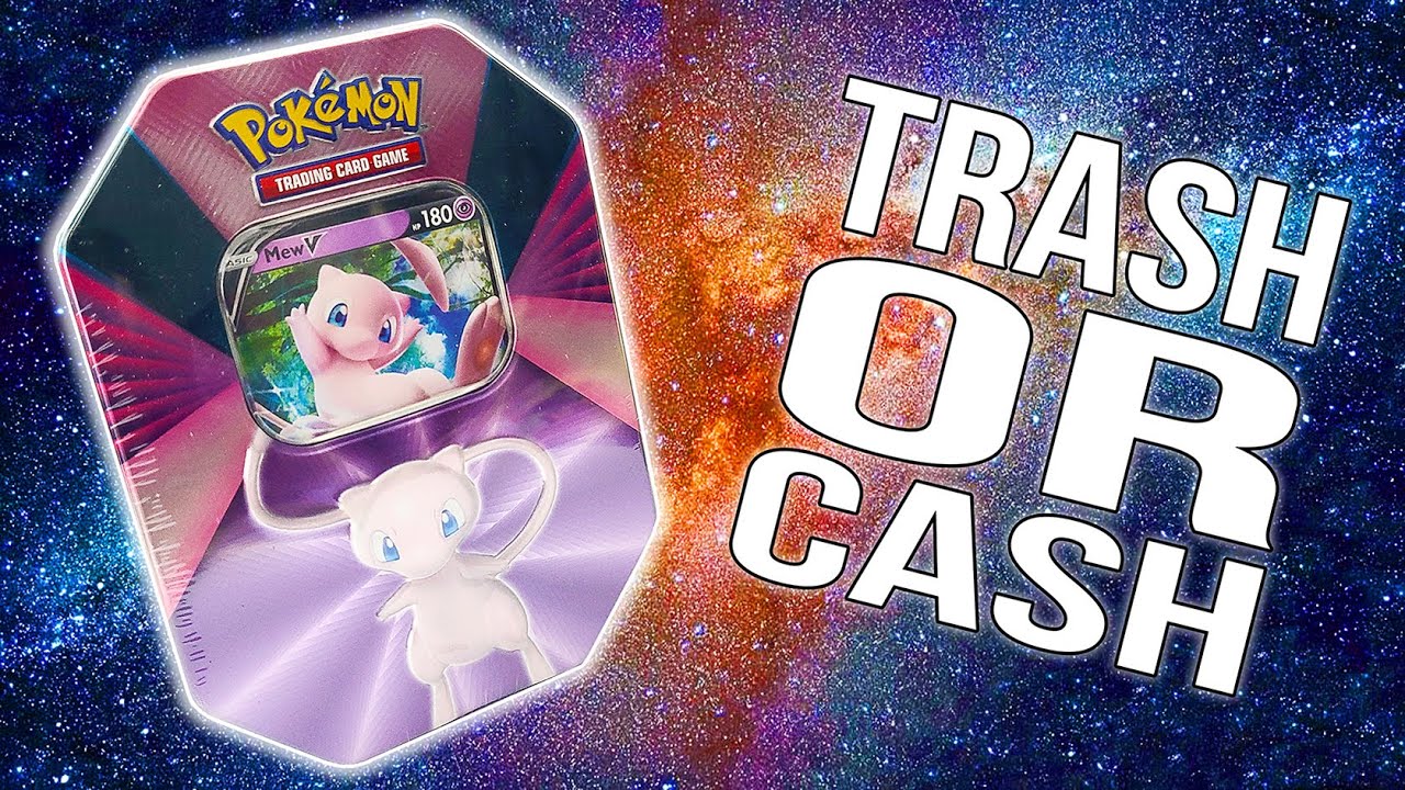 Opening Pokemon MEW V Force Tin Spring 2021 - YouTube