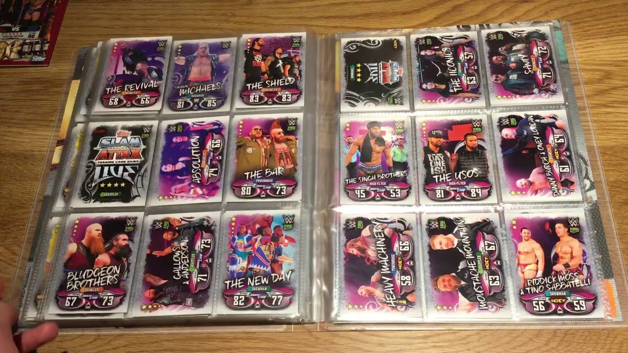 WWE Slam Attax Live Collection Binder Update!!! - YouTube