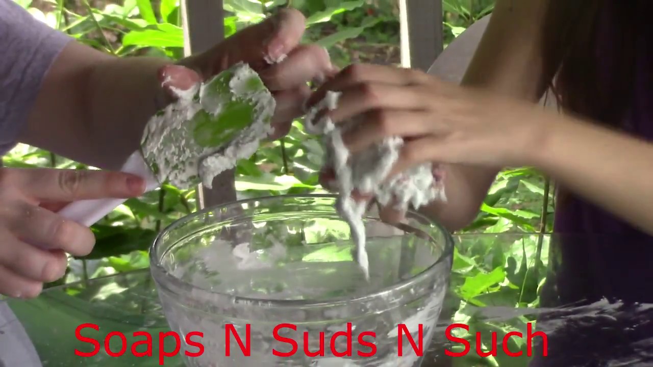 Making Flubber soap a do it yourself soapy concoction - How to - YouTube