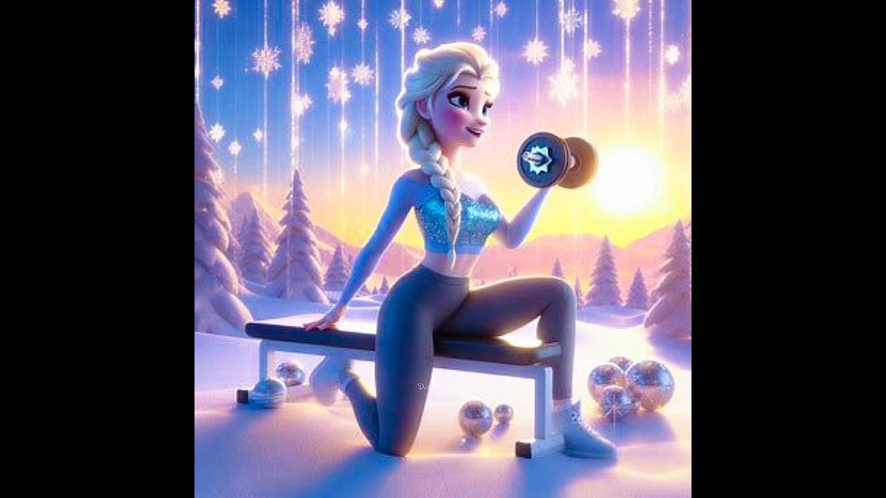Disney Princess Frozen Elsa GYM Workout In Disney Angel #disney #princess #frozen #elsa #shorts ...