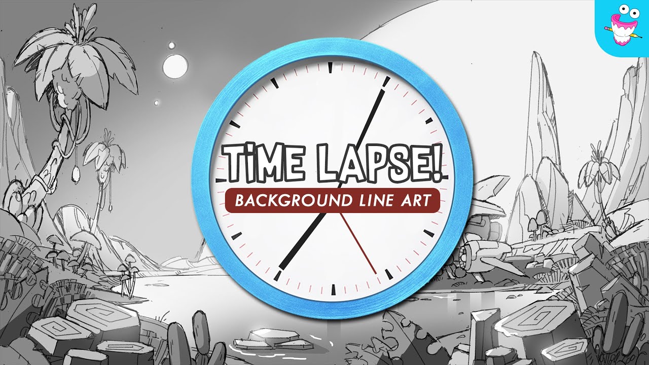 Time Lapse : Background Line Art - YouTube